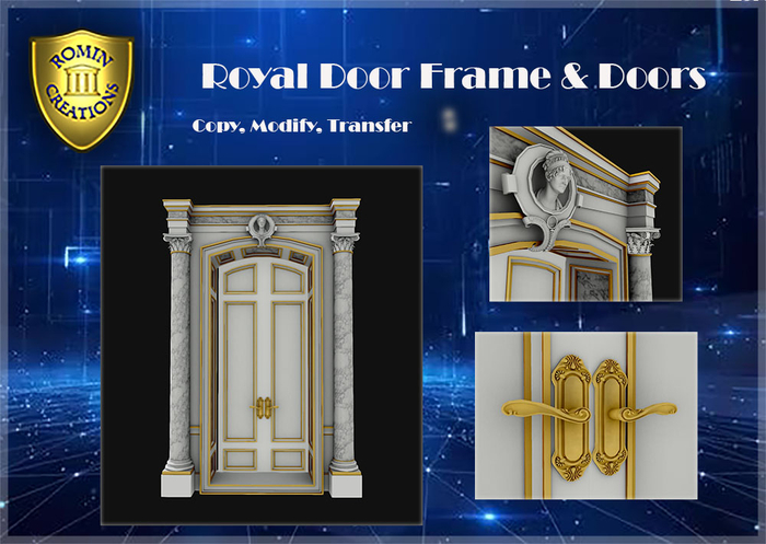 Second Life Marketplace - Fancy Door frame with Doors